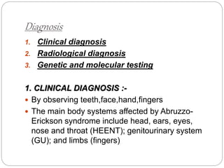 Abruzzo Ericson Syndrome | PPT