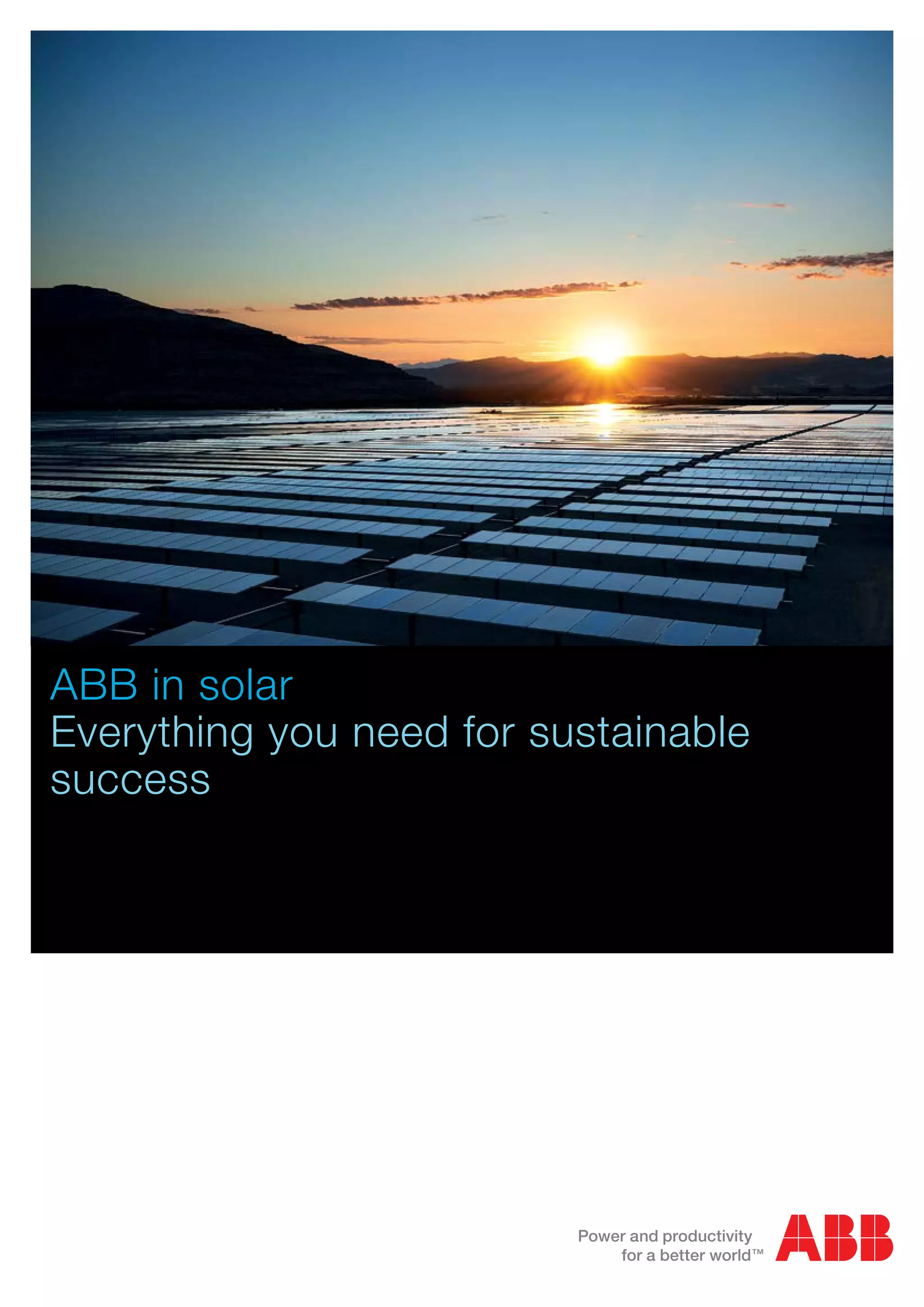 Abb solar solutions brochure dec14 (web) | PDF | Power and Energy ...