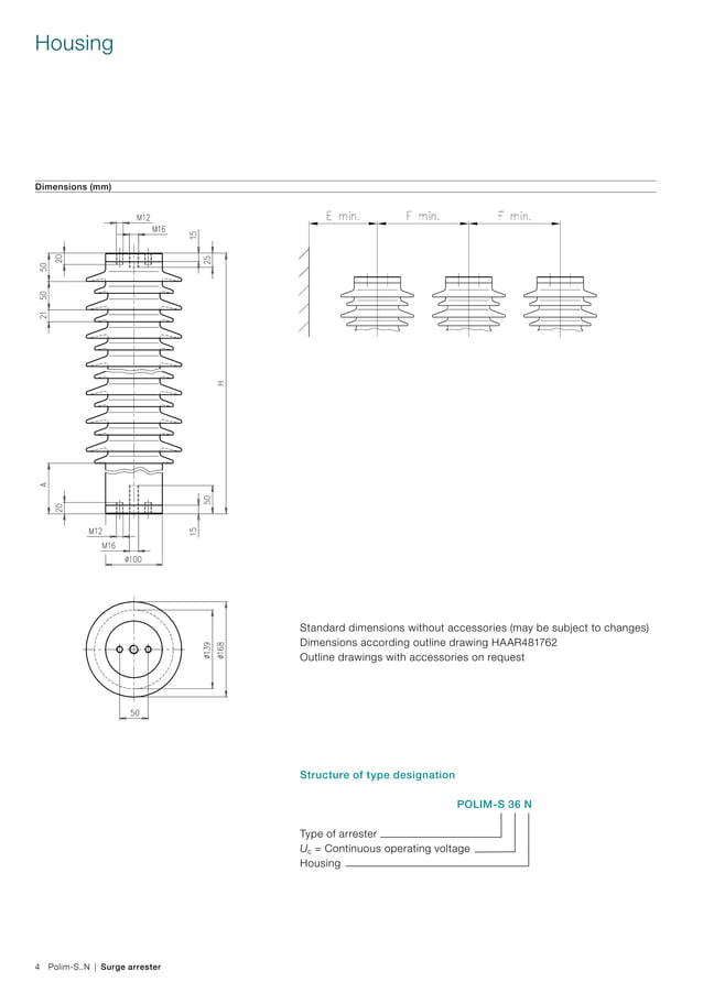 ABB POLIM-S..N High Voltage Surge Arresters AC up to 72 kV - AC Surge Arresters & Protection for ...