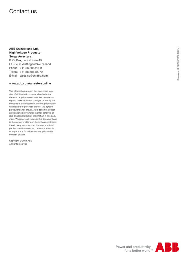 ABB Medium Voltage MV Surge Arresters - AC & DC Surge Arresters & Protection for High Voltage ...