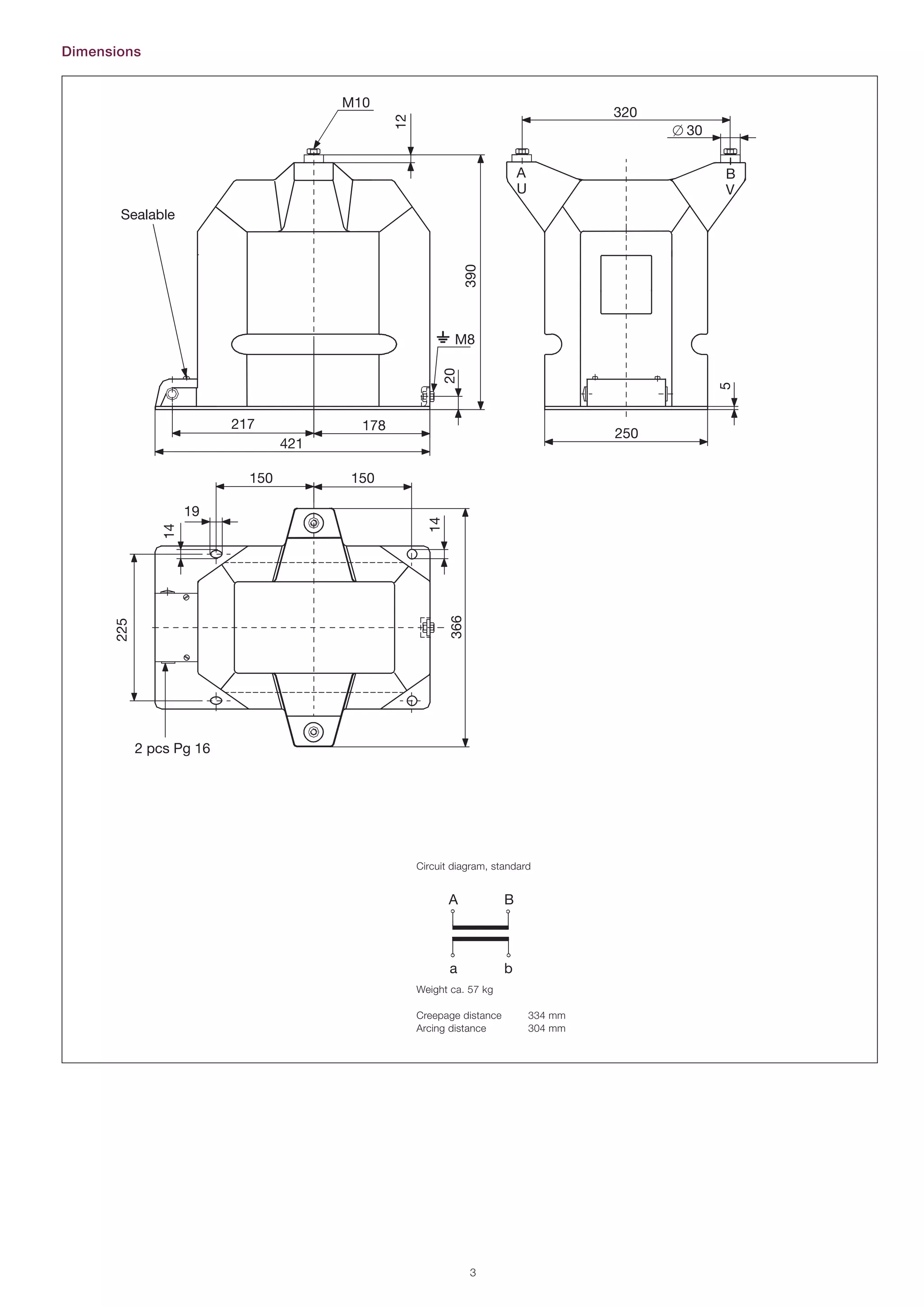 ABB TDC Voltage Transformer - ABB MV Medium Voltage Transformer ...