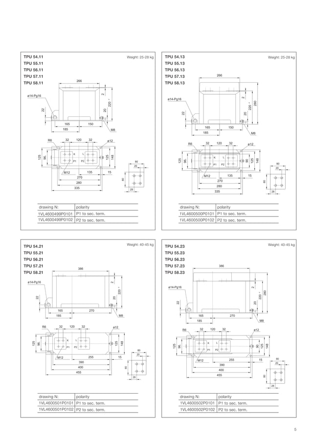 ABB TPU5 Indoor Current Transformers (CT) MV Medium Voltage 13.8kV 17 ...