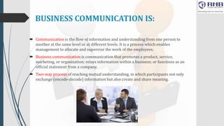 : NATURE AND IMPORTANCE OF BUSINESS COMMUNICATION | PPTX