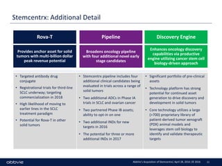 AbbVie Announces Stemcentrx Acquisition | PDF
