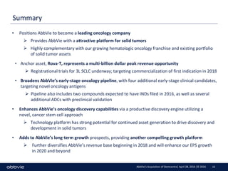 AbbVie Announces Stemcentrx Acquisition | PDF