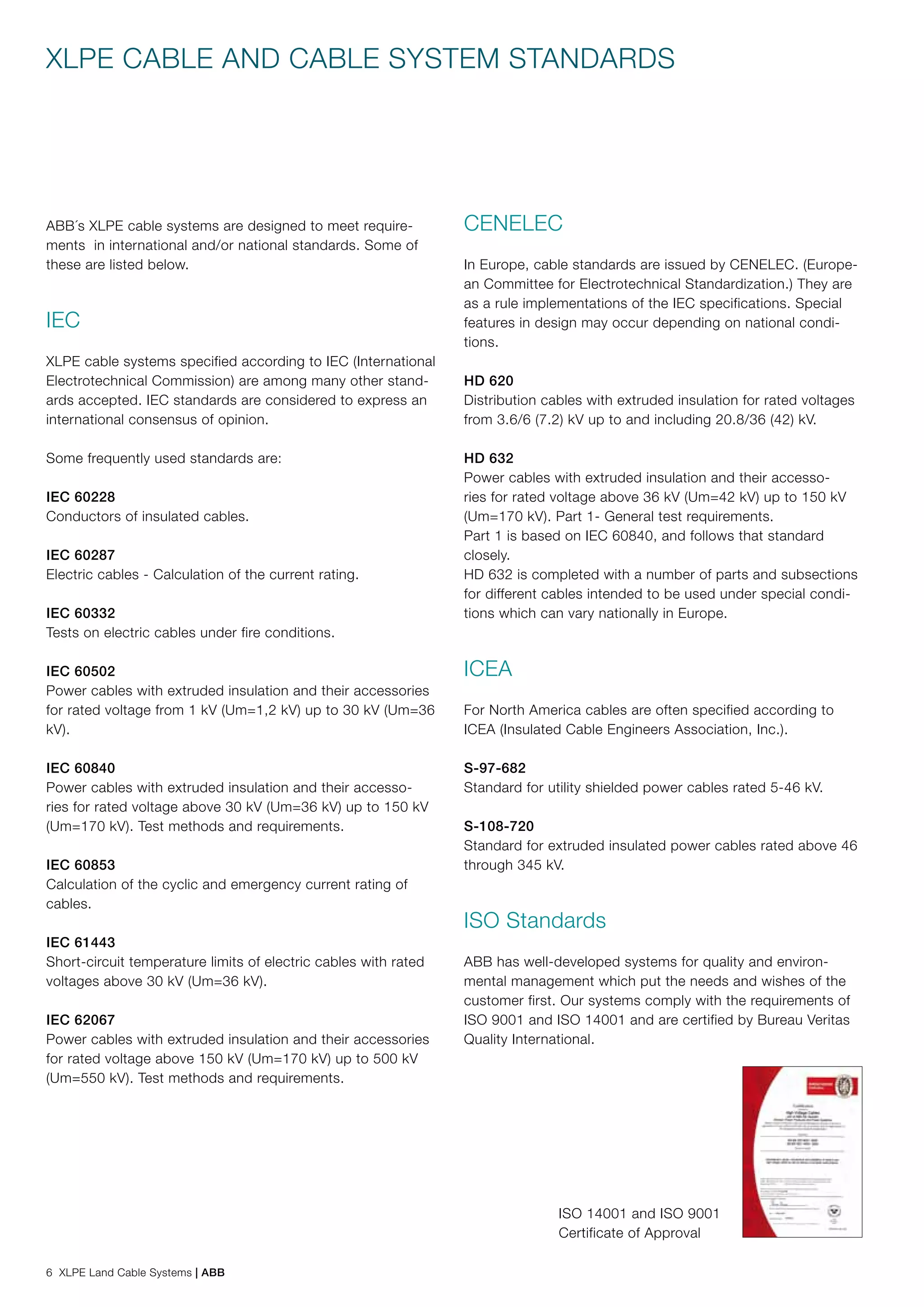 Abb xlpe land cable system user's guide | PDF