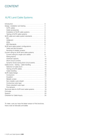 Abb xlpe land cable system user's guide | PDF
