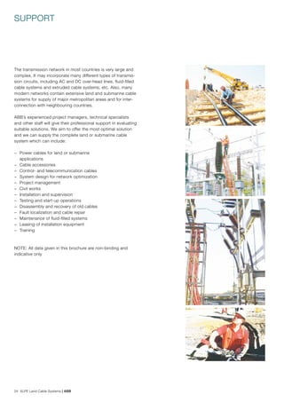 Abb xlpe land cable system user's guide | PDF
