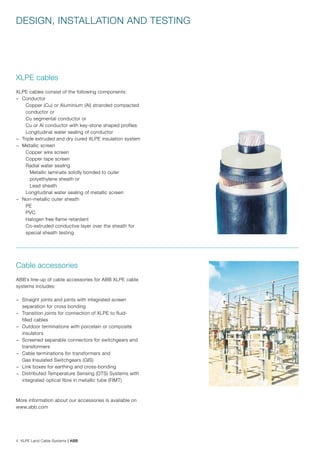 Abb xlpe land cable system user's guide | PDF