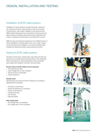 Abb xlpe land cable system user's guide | PDF