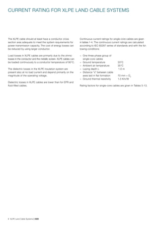 Abb xlpe land cable system user's guide | PDF