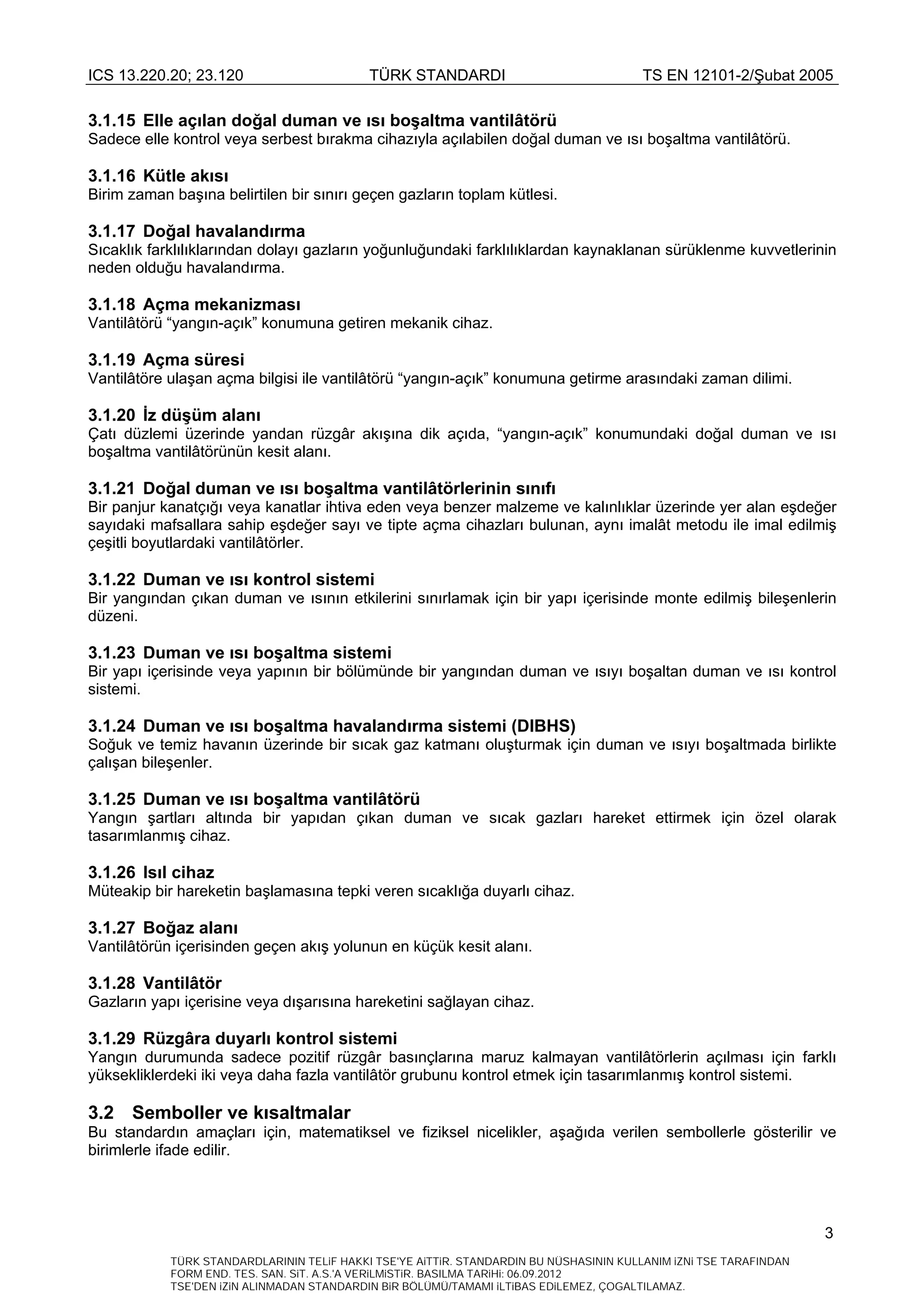 Duman ve isi kontrol si̇stemleri̇ ts en 12101 2 | PDF