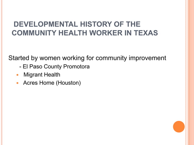 CHW program at Houston Community College | PPT
