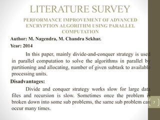 First phase slide presentation on "ANALYZING THE EFFECTIVENESS OF THE ADVANCED ENCRYPTION ...