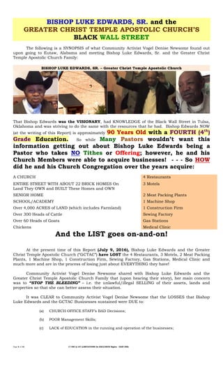 07/09/16 The COLLAPSE Of GREATER CHRIST TEMPLE APOSTOLIC CHURCH BLACK ...