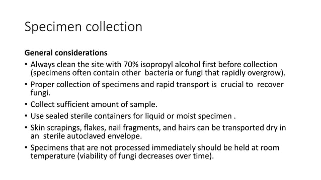 laboratory diagnosis of fungal inections | PPTX