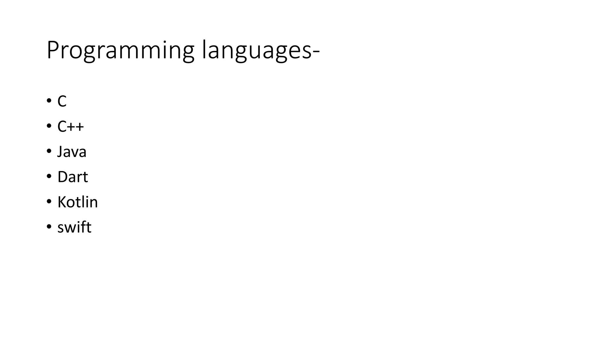 Computer Programming Languages To Learn Pptx