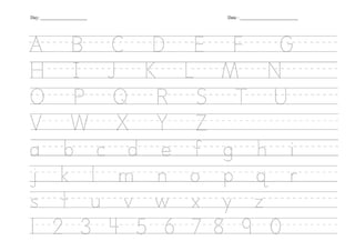 ABC and 123 Letter Tracing Practices for Pre-Kids | DOCX