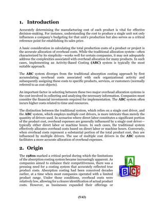 Activity-Based Costing System — All About ABC | PDF