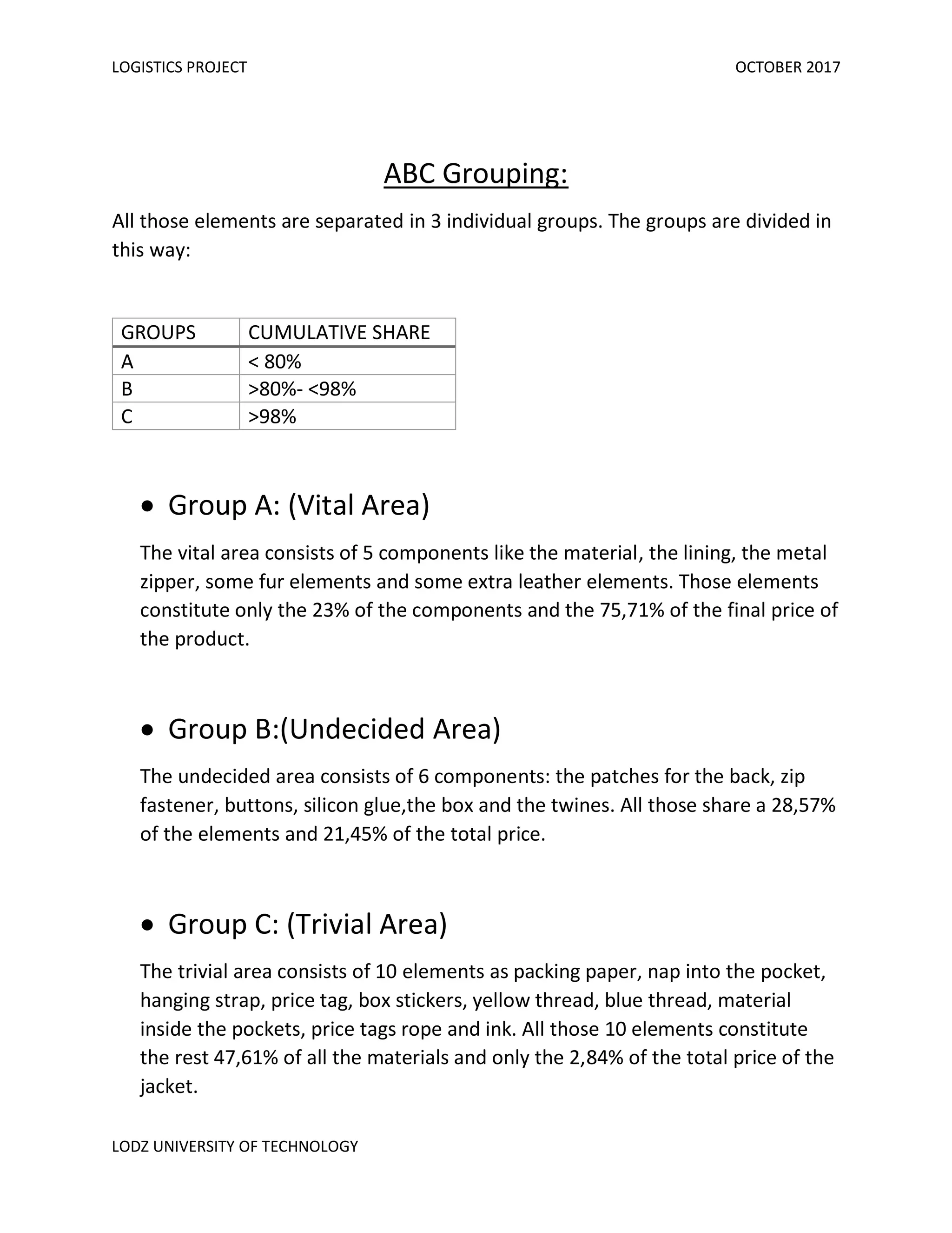 The ABC classification- Example and analysis | PDF