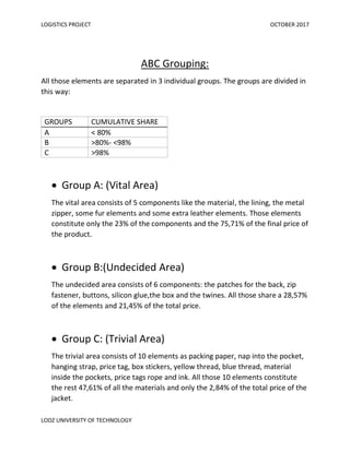 The ABC classification- Example and analysis | PDF | Logistics | Business