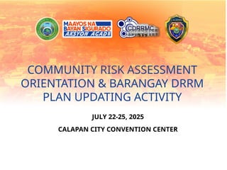 Community Risk Assessment Orientation Activity | PPTX