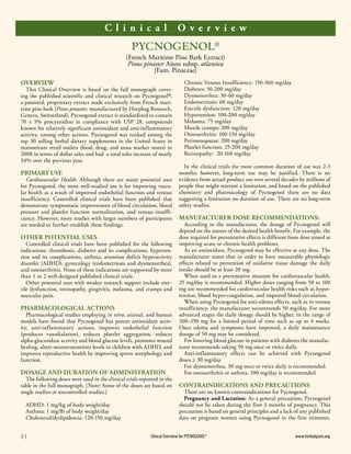 Pycnogenol (french maritime pine bark extract) | PDF