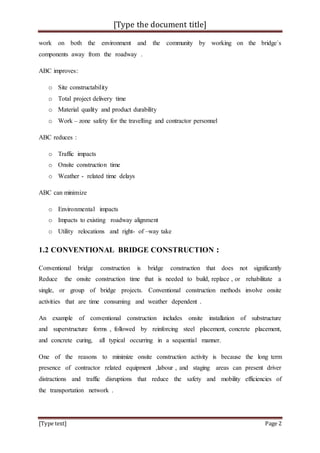 Accelerated Bridge Construction( ABC) | DOCX