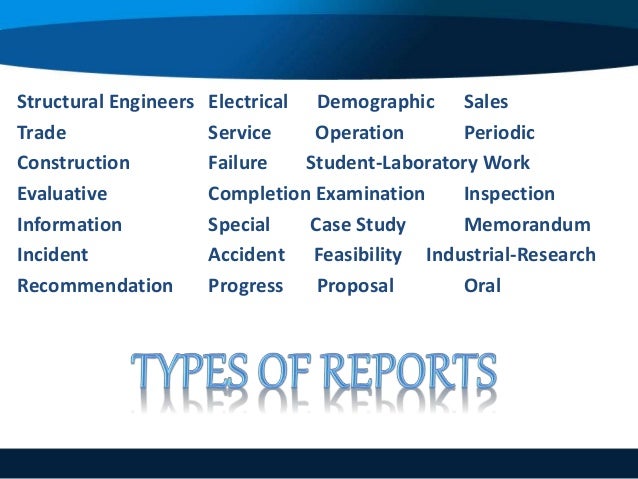 types of reports