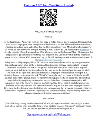 Abc 123 Essays | PDF