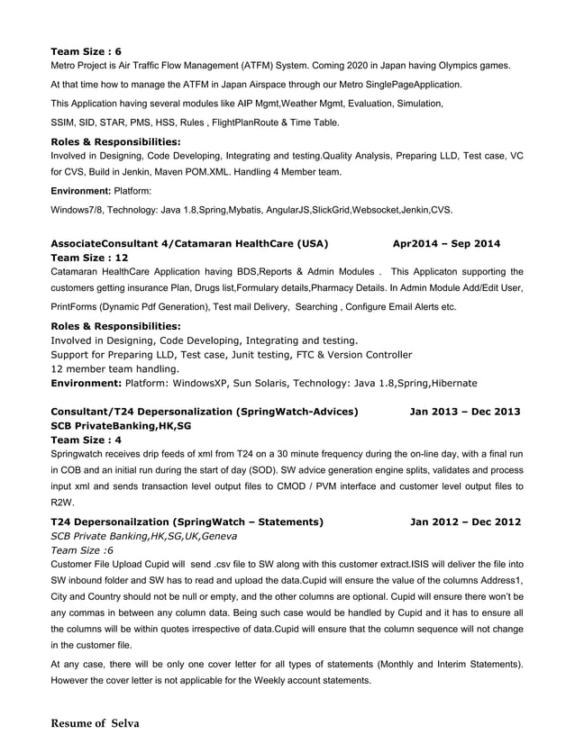 SelvaResume | DOC | Web Development | Internet