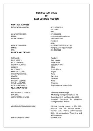 LONDON CURRICULUM VITAE (2) | DOCX