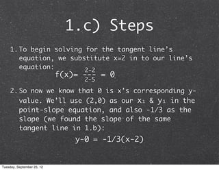 Calculus AB - Slope of secant and tangent lines | PDF