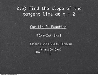 Calculus AB - Slope of secant and tangent lines | PDF