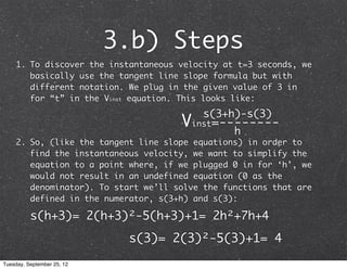Calculus AB - Slope of secant and tangent lines | PDF