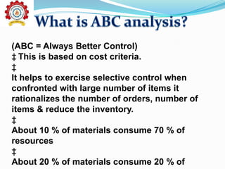 Abc analysis | PPTX