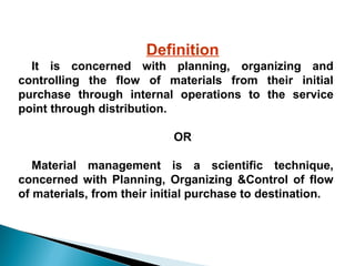 Material Management and ABC analysis | PPT