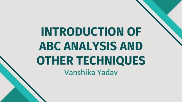 ABC Analysis.pdf | Logistics | Business