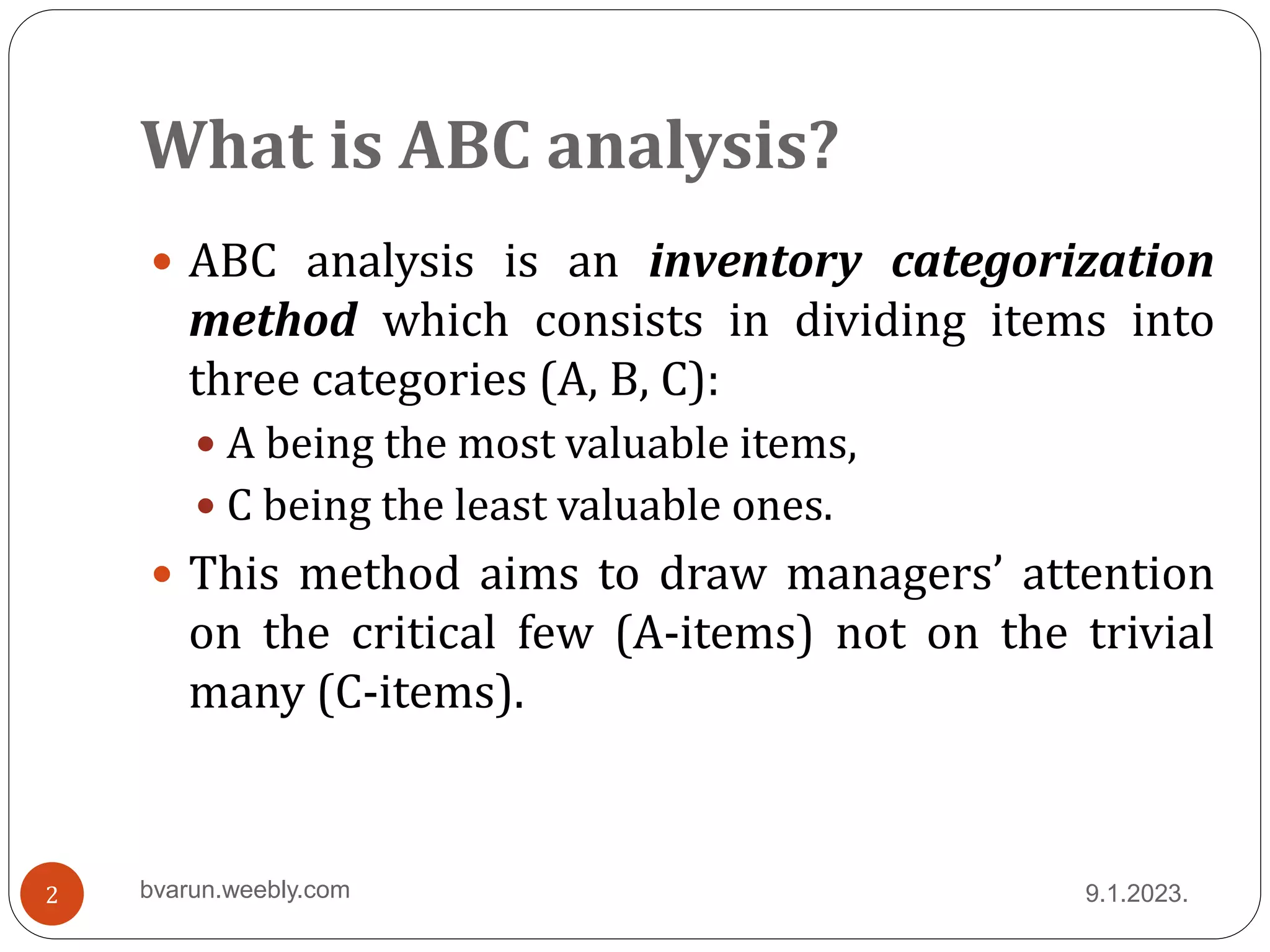 ABC analysis - IE6605-PPC+.ppt