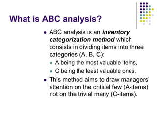 Abc analysis | PPT