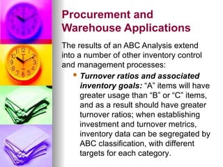 ABC Analysis inventory Managment - Warehousing | PPTX