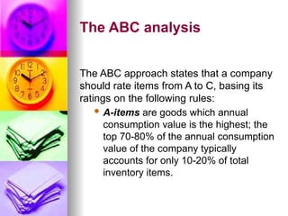 ABC Analysis inventory Managment - Warehousing | PPTX