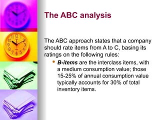 ABC Analysis inventory Managment - Warehousing | PPTX