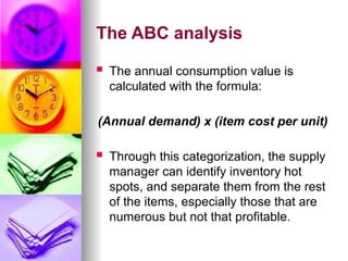 ABC Analysis inventory Managment - Warehousing | PPTX