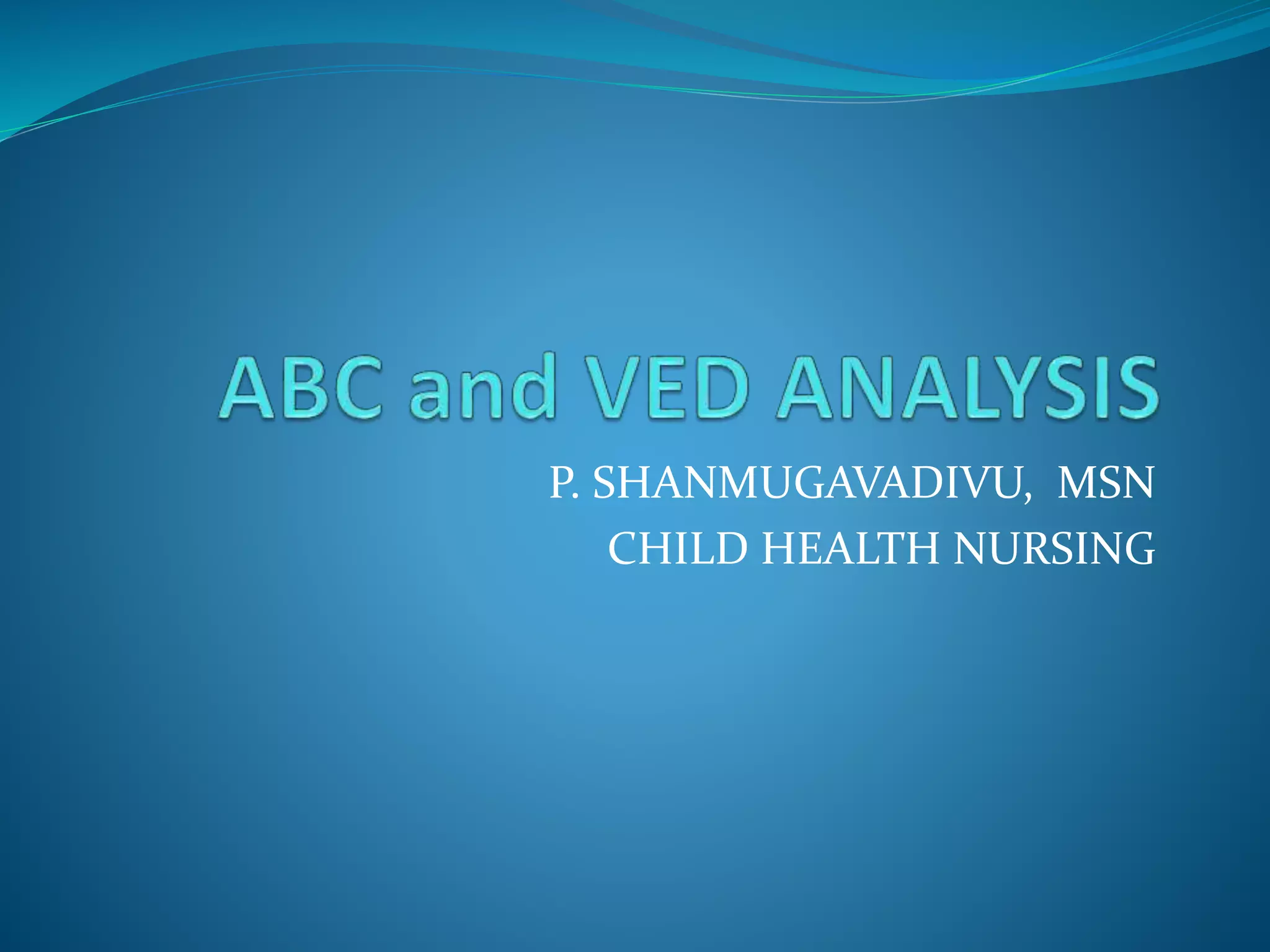 ABC and VED Analysis | PPTX