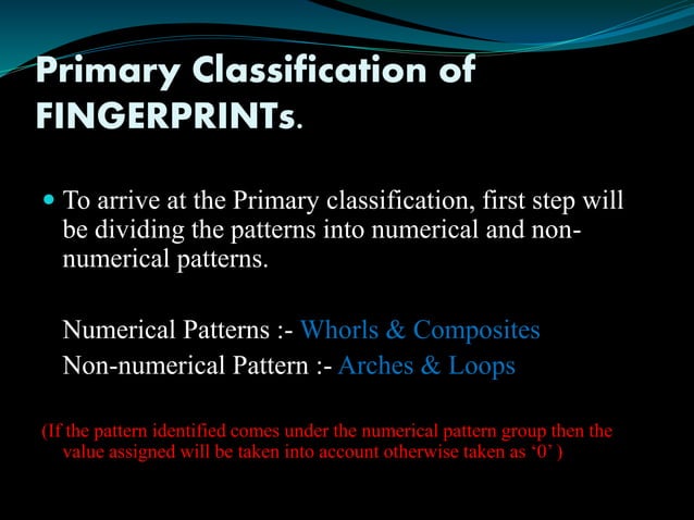 Fingerprint Classification | PPTX