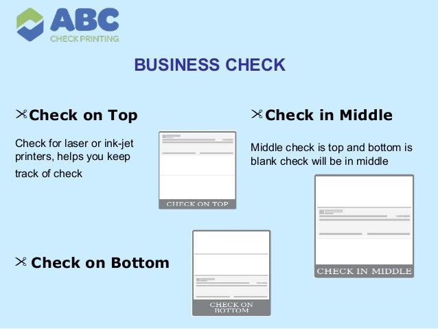 ABC Check Printing-Types of Checks