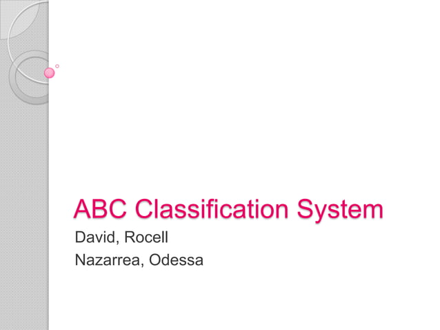 ABC Classification System | PPTX