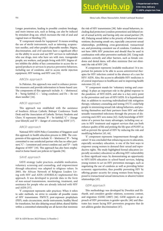 ABC Complementary Approaches For HIV AIDS Prevention A Literature ...