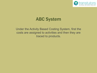 ABC Cost Hierarchy | Management | PPTX